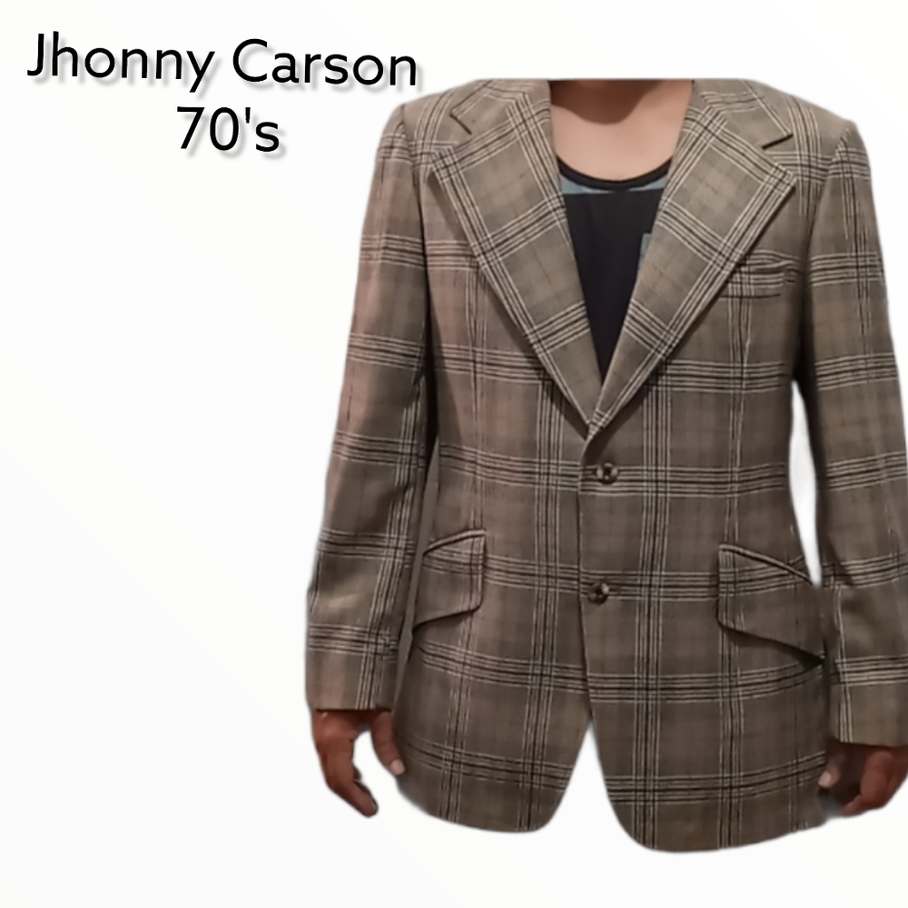 70's Johnny Carson Plaid Vintage Blazer - Gem